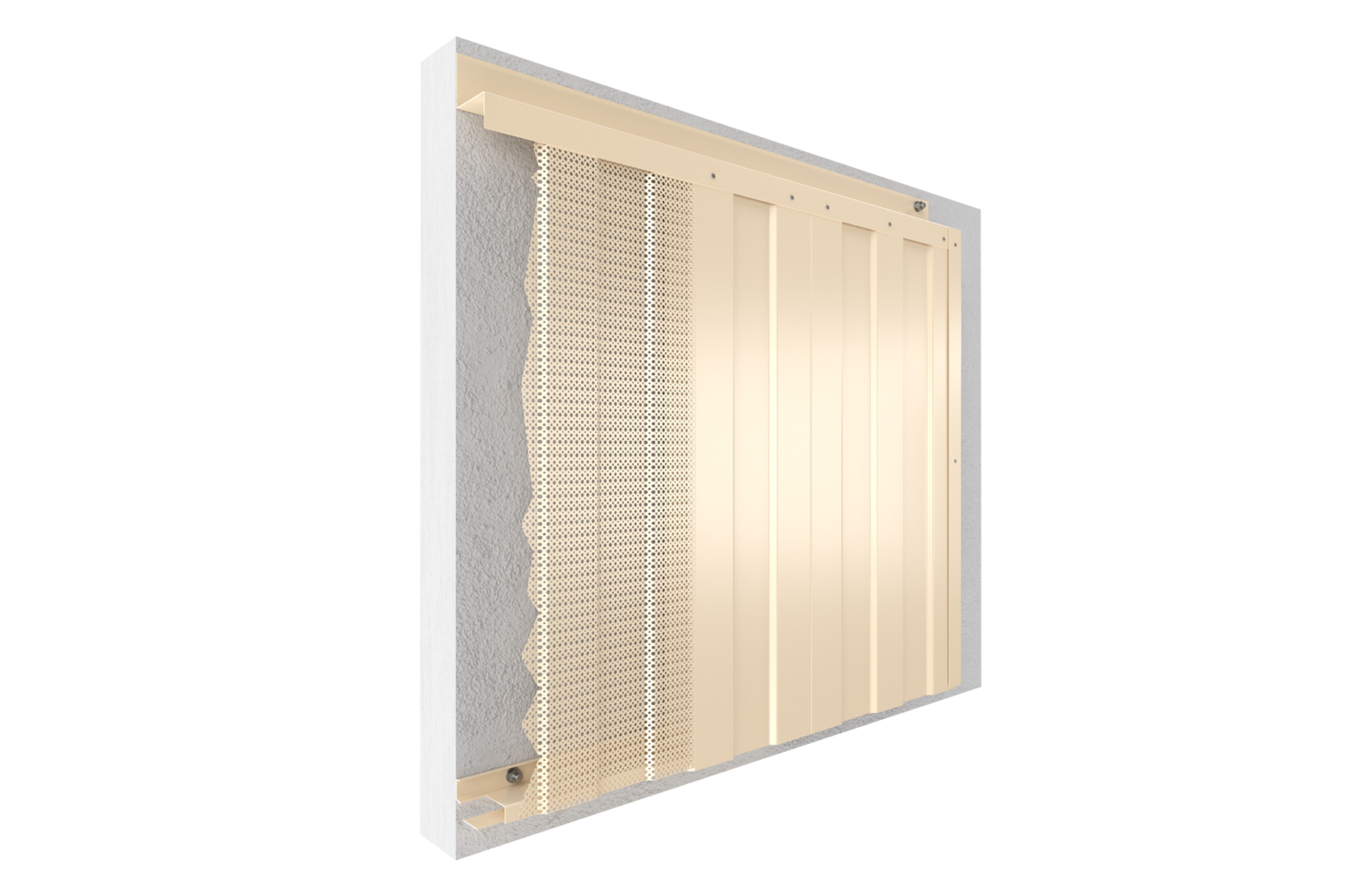 Panel para revestimiento de muro MG4-T - Metalesa